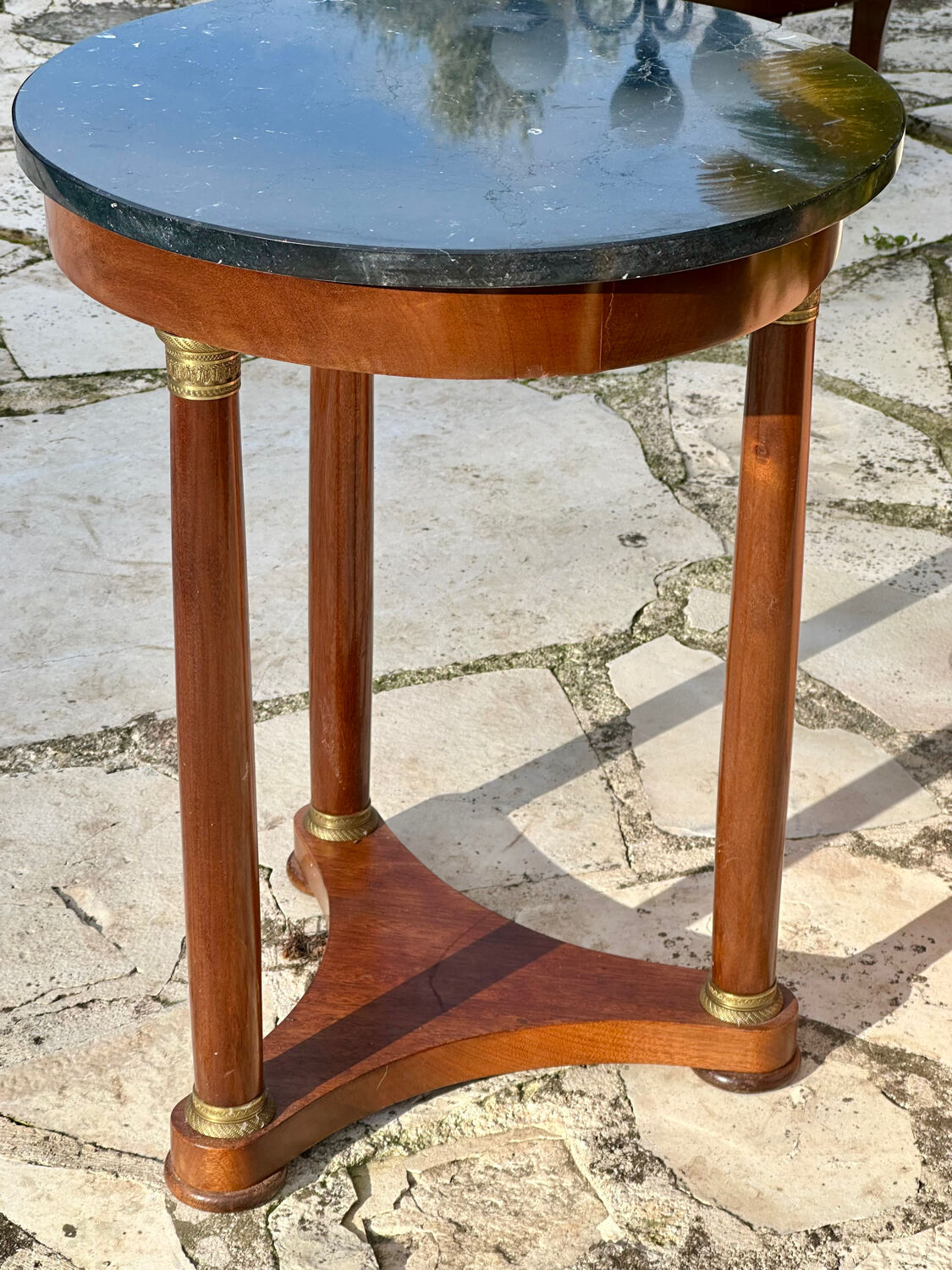 Guéridon Empire en Acajou et placage d’acajou. . | Selency