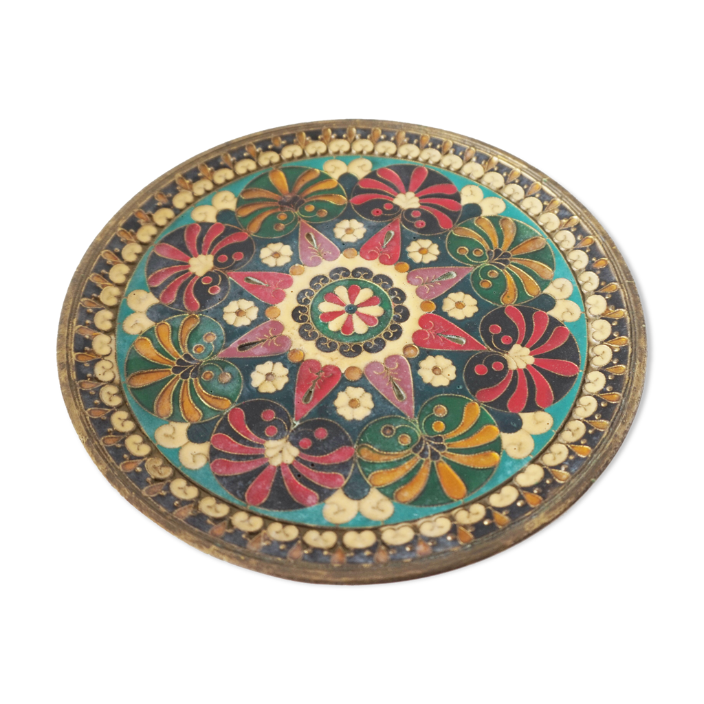 Rond mural émaillé laiton mandala | Selency