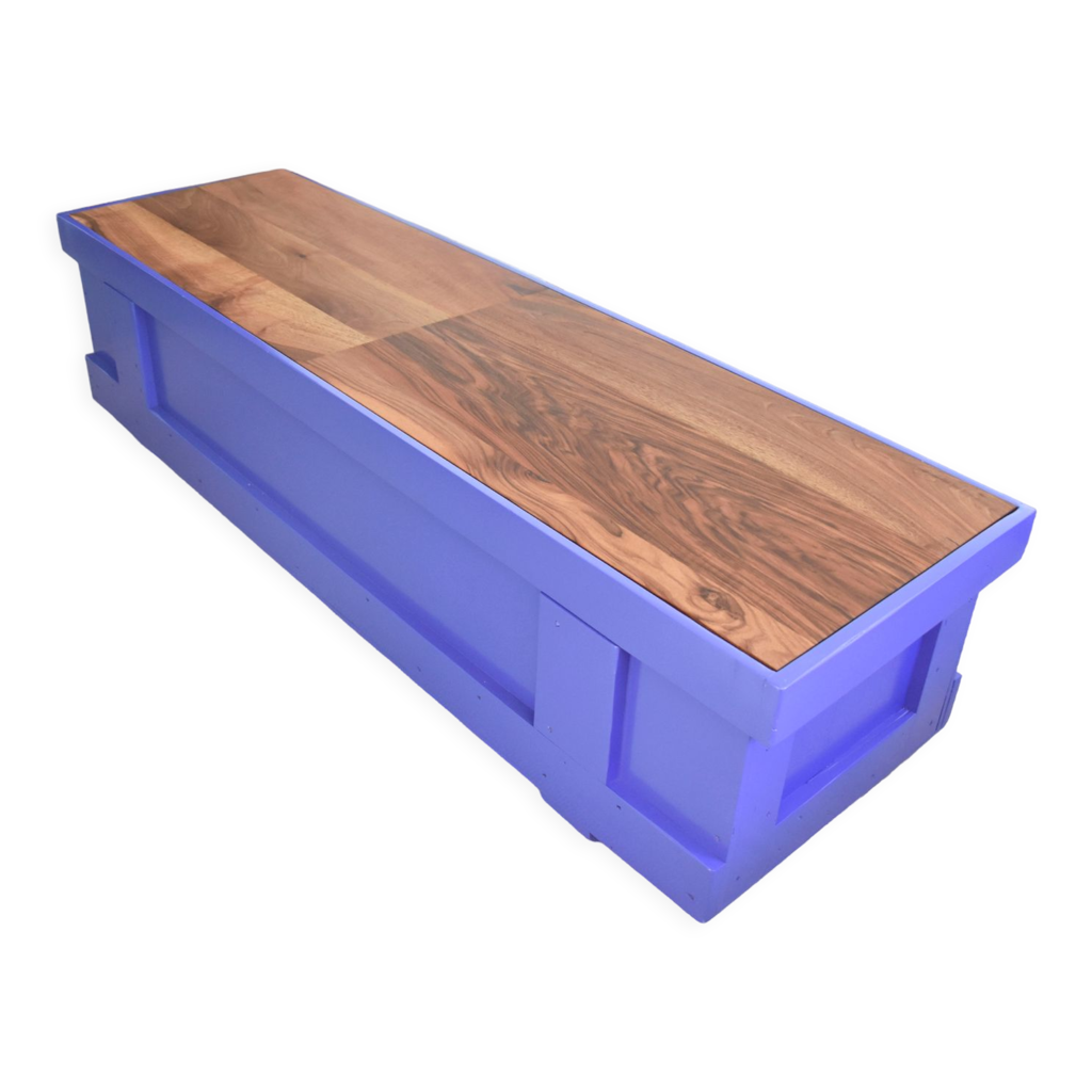 Table basse coffre coloré | Selency