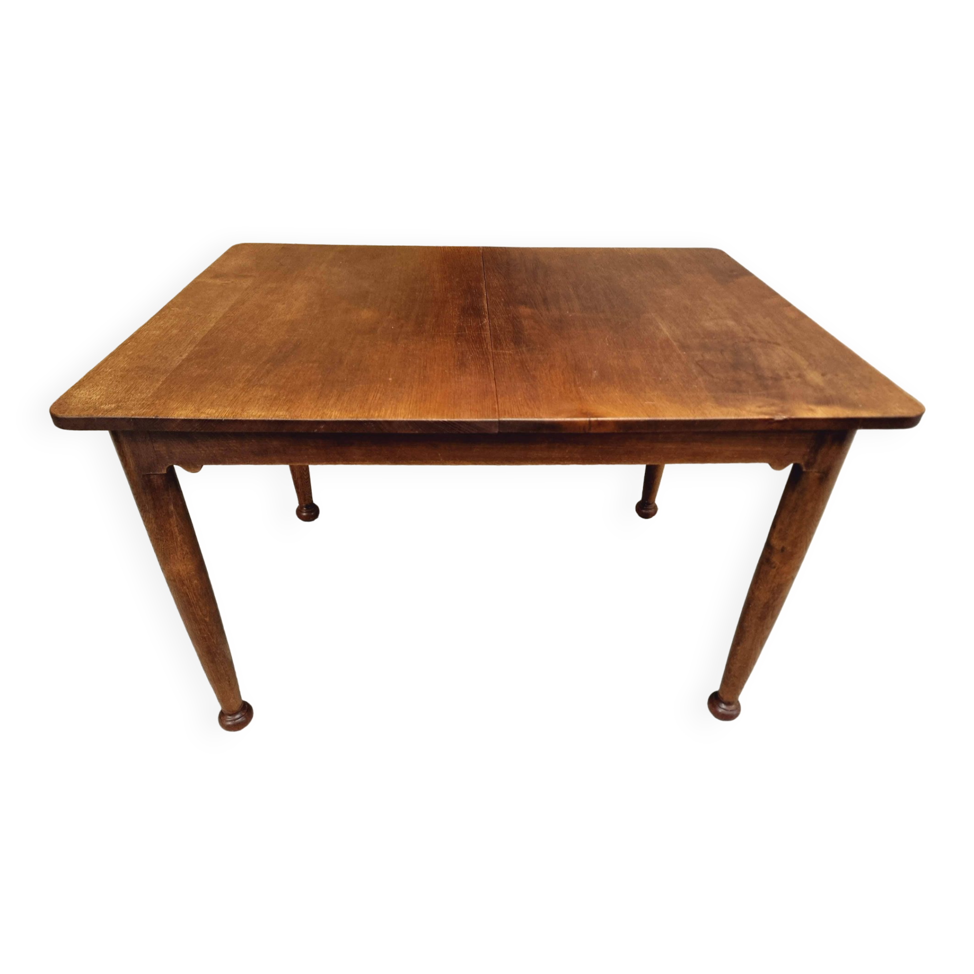 Table à manger ancienne en chêne extensible 90 x 161 cm | Selency