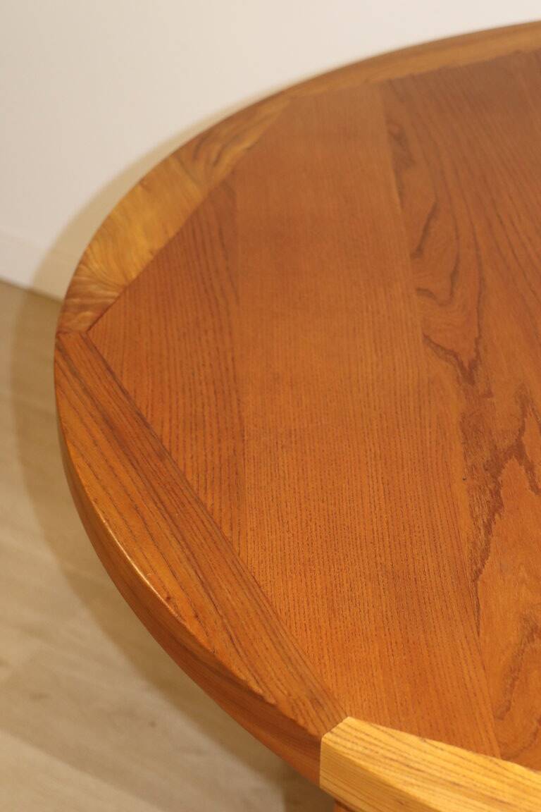 Table de repas vintage extensible en orme massif, 1980 | Selency