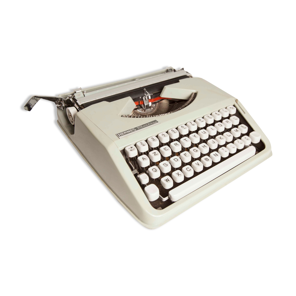 Machine à écrire Hermès Baby 1970 verte clair révisée et ruban neuf ...
