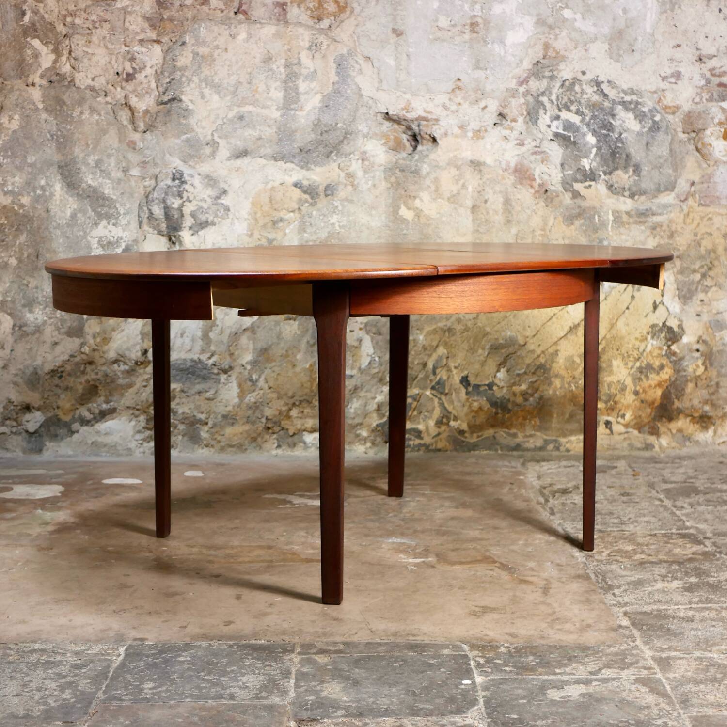 Table ronde extensible scandinave en teck | Selency