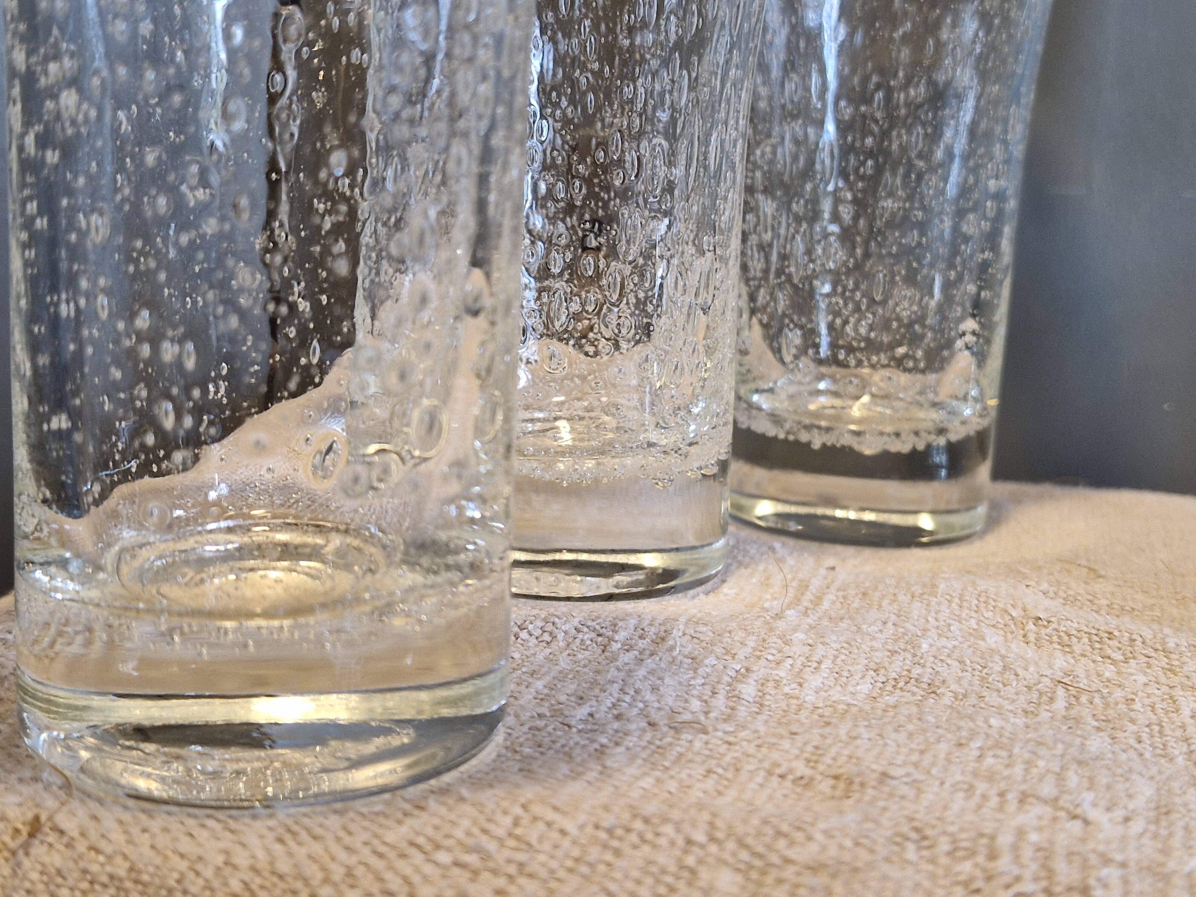 Service à Orangeade/eau Verre soufflé, bullé Pichet& 8 Verres années 70 ...