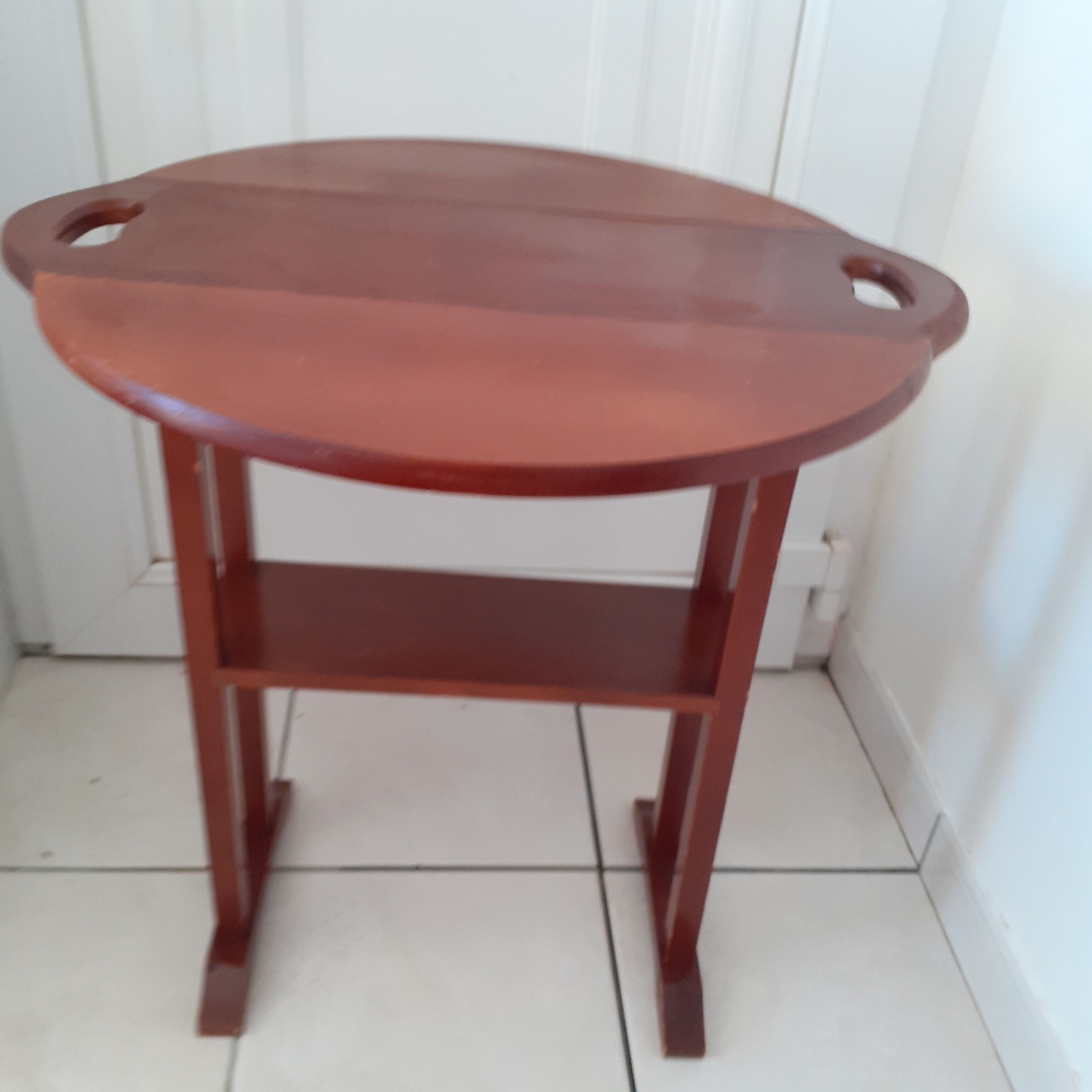 Table d' appoint pliante en merisier | Selency