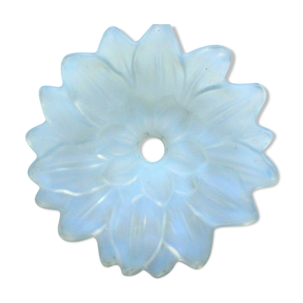 Tulipe de lampe ezan vasque verre opalescent art-déco: fleur de dahlia ...
