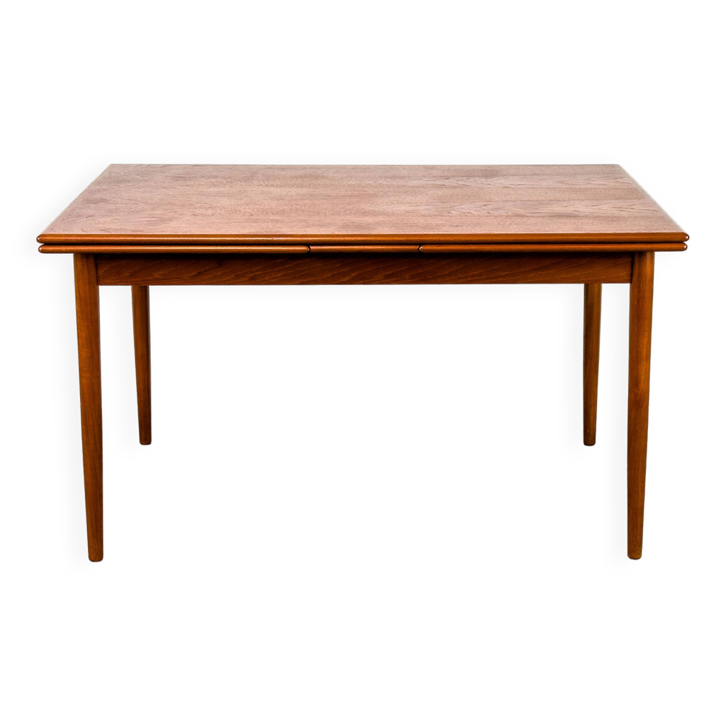 Table à manger extensible en teck danoise, années 1960 | Selency