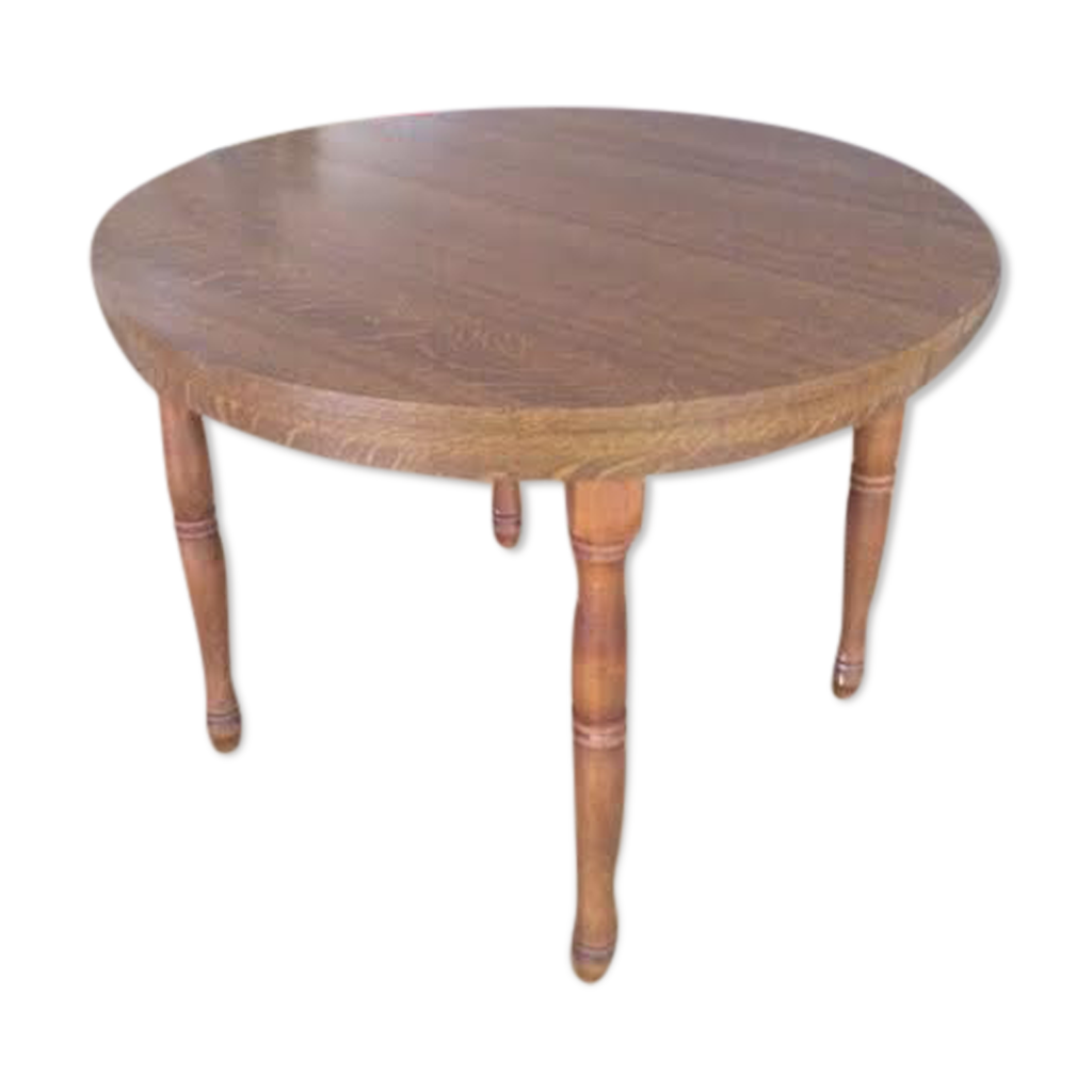 Table ronde avec rallonges intégrées | Selency