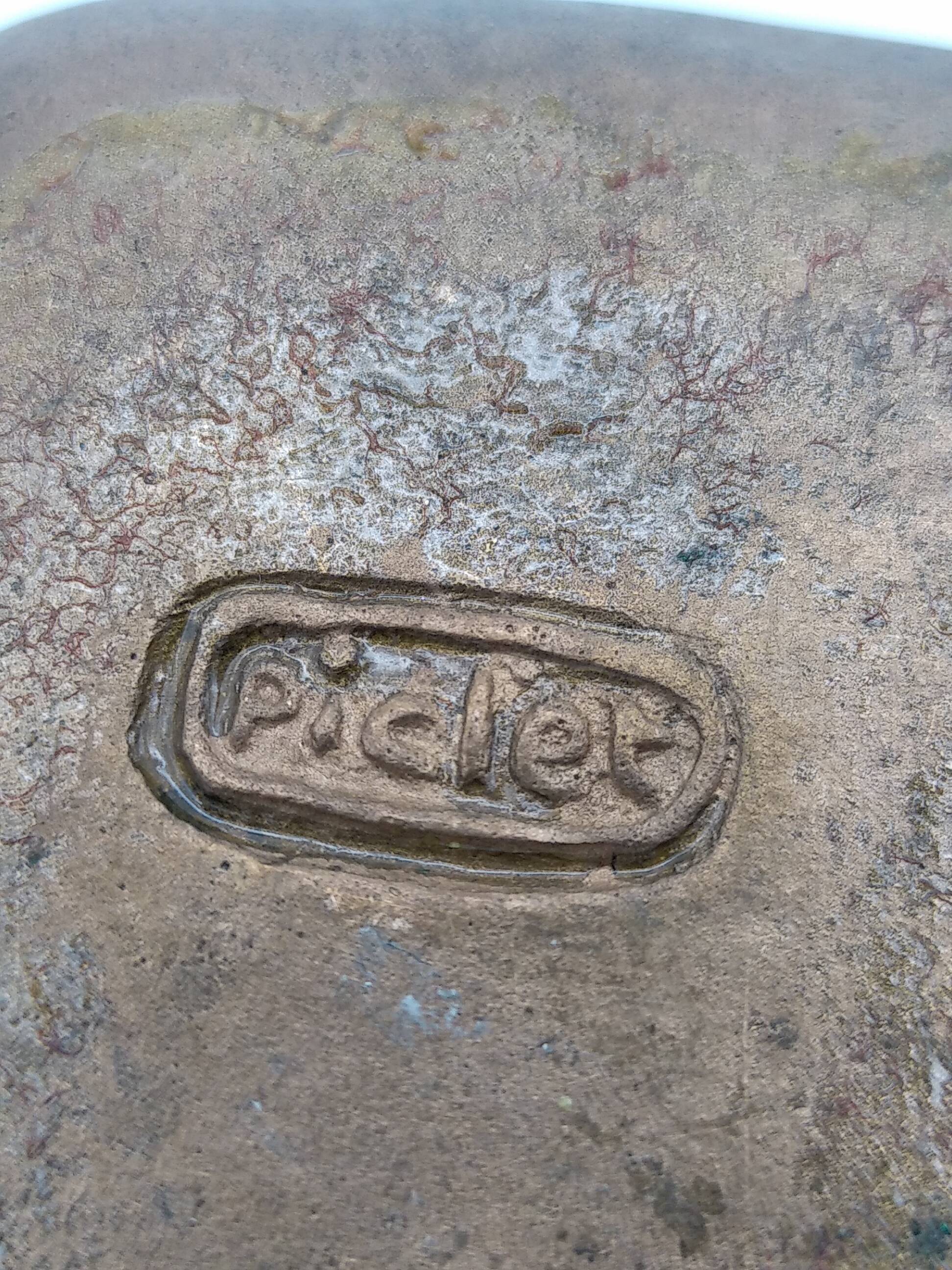 Cendriers ou petits vide poche en bronze signé du céramiste Quimpérois ...