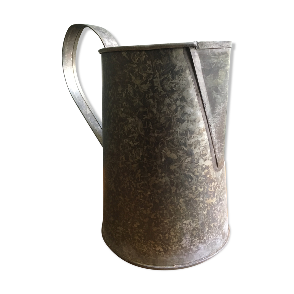 Pichet de ferme en métal galvanisé | Selency