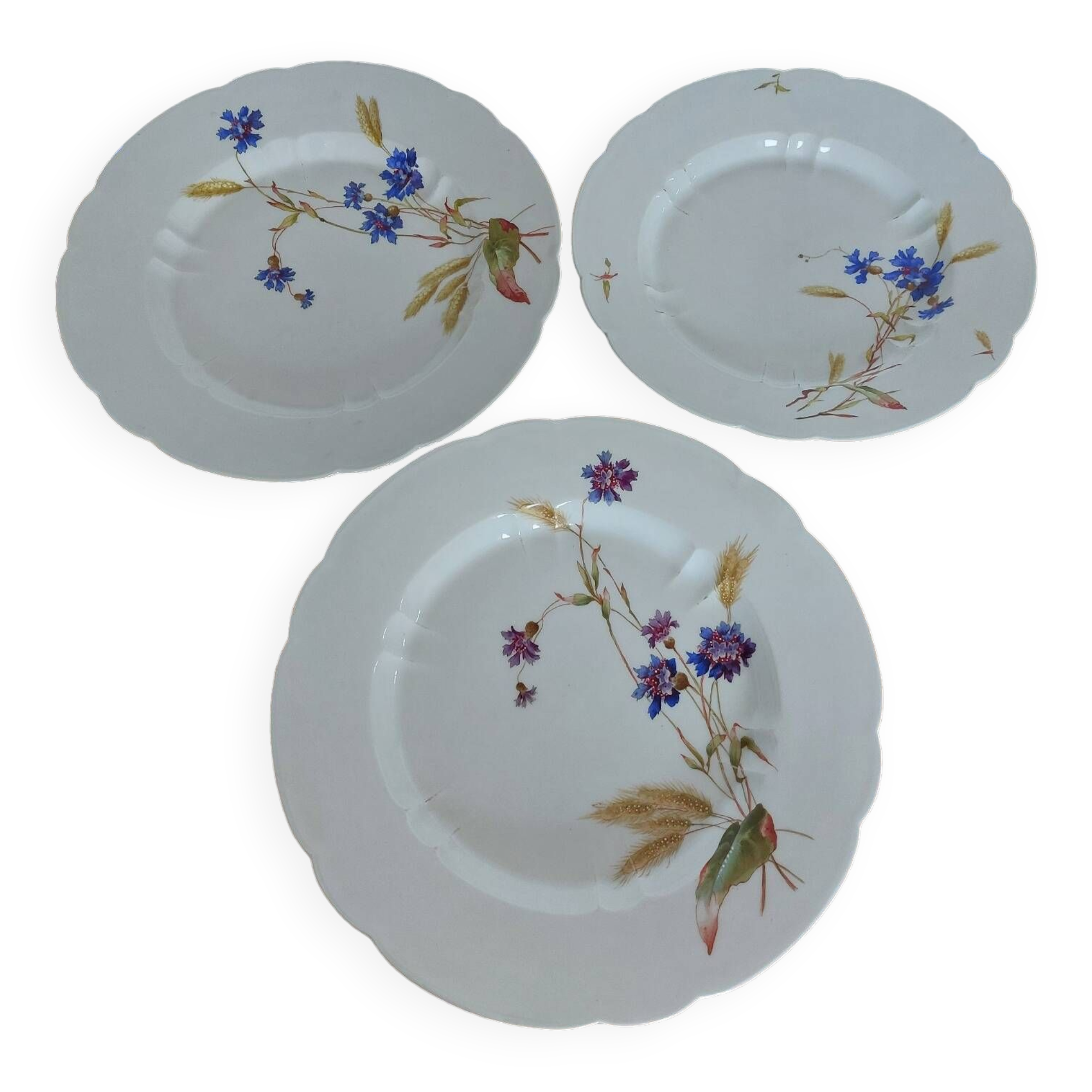 Lot de 3 anciens plats ronds Porcelaine de Limoges Haviland | Selency