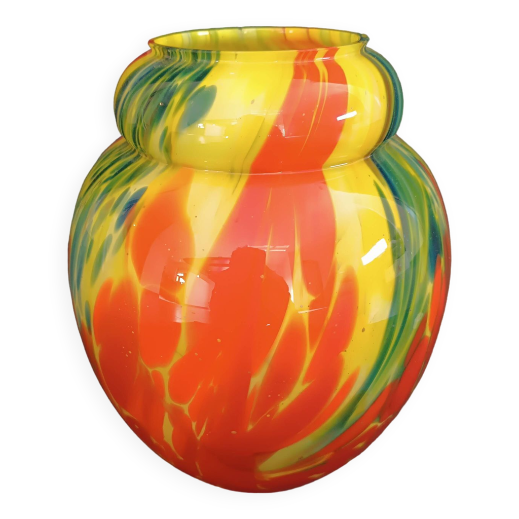 Vase Art Déco En Verre Multicouches Selency