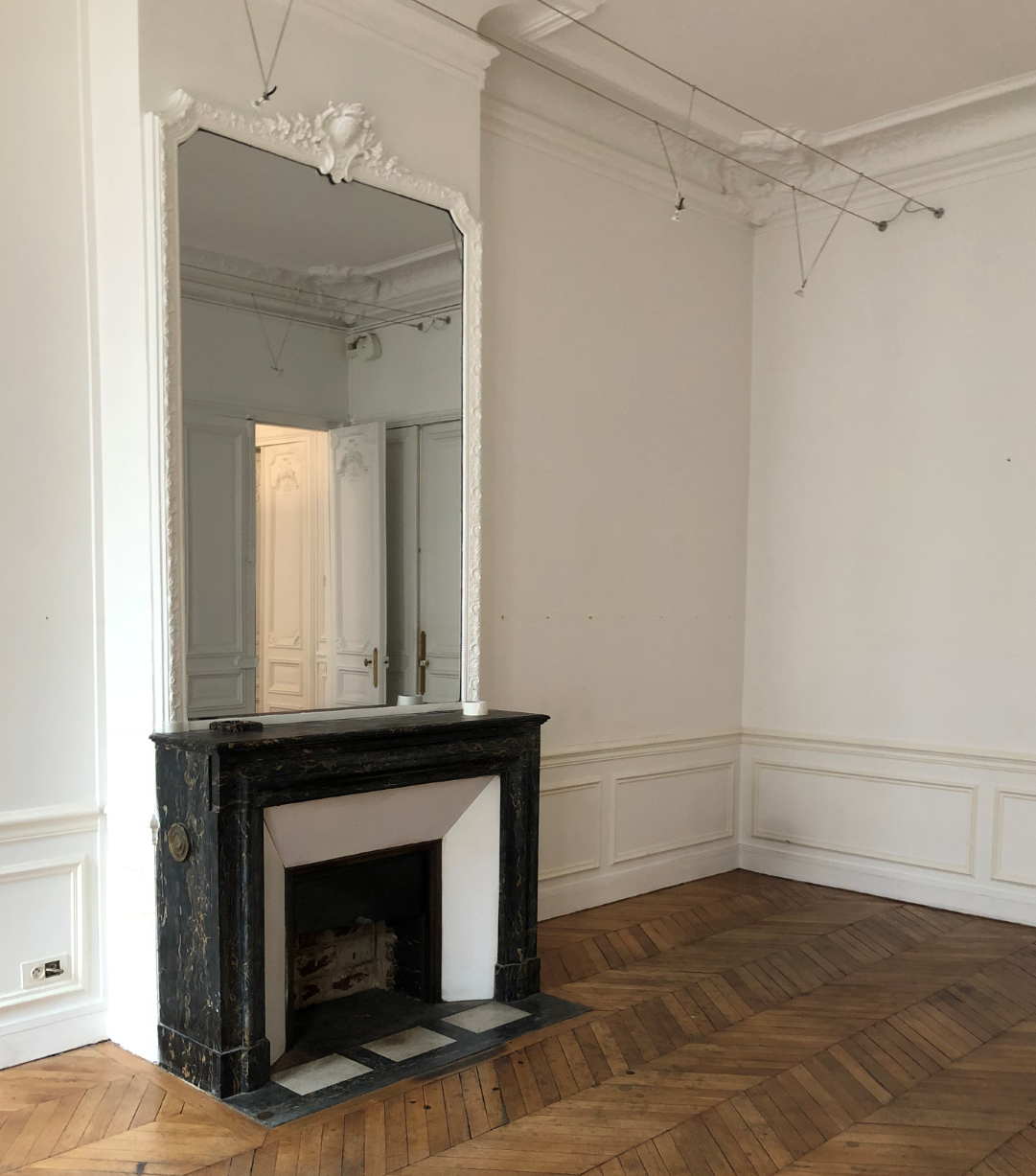 Trumeau cheminée style haussmannien 110x200cm | Selency