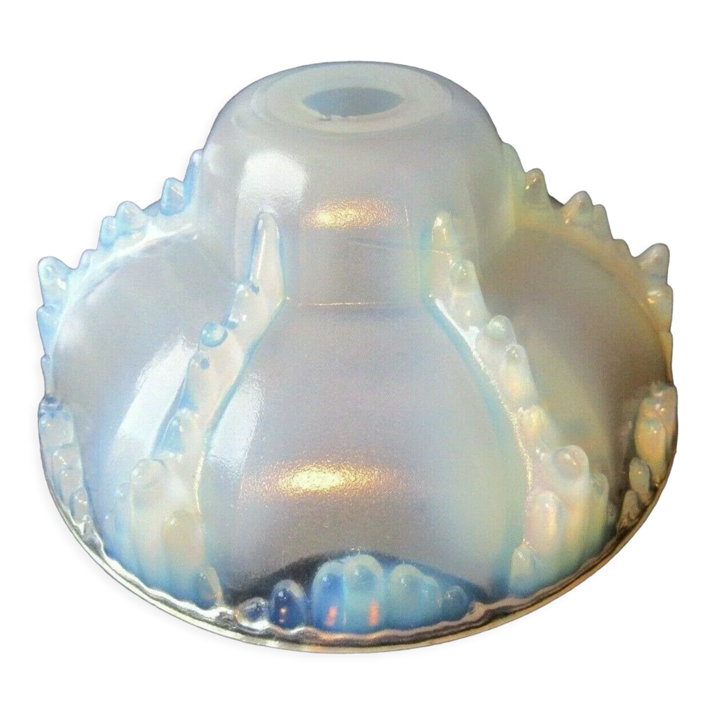 Abat-jour ou tulipe de lampe art déco en verre opalescent ezan ou ...