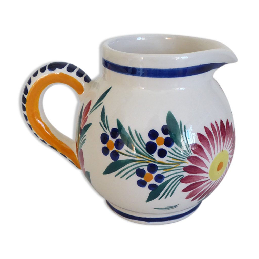 Pichet en faïence HB Dieppe | Selency