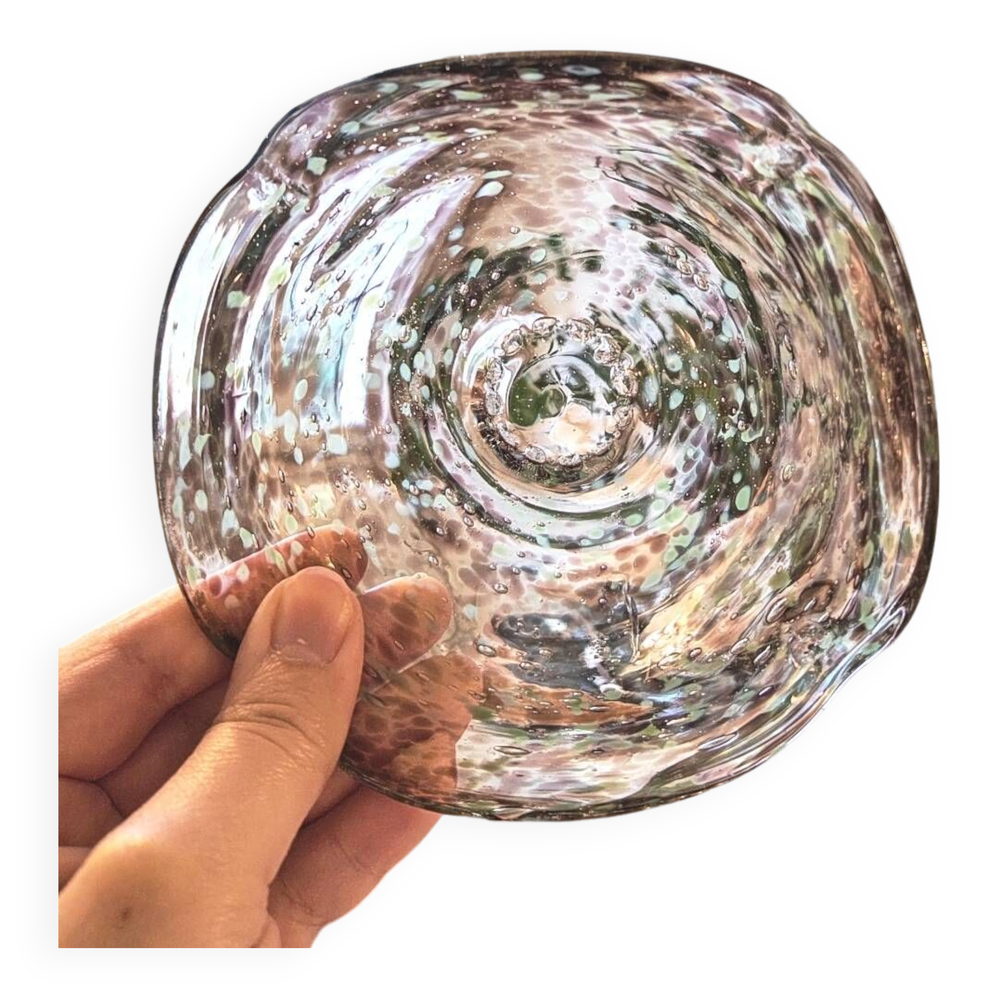 Bol en verre bullé soufflé | Selency