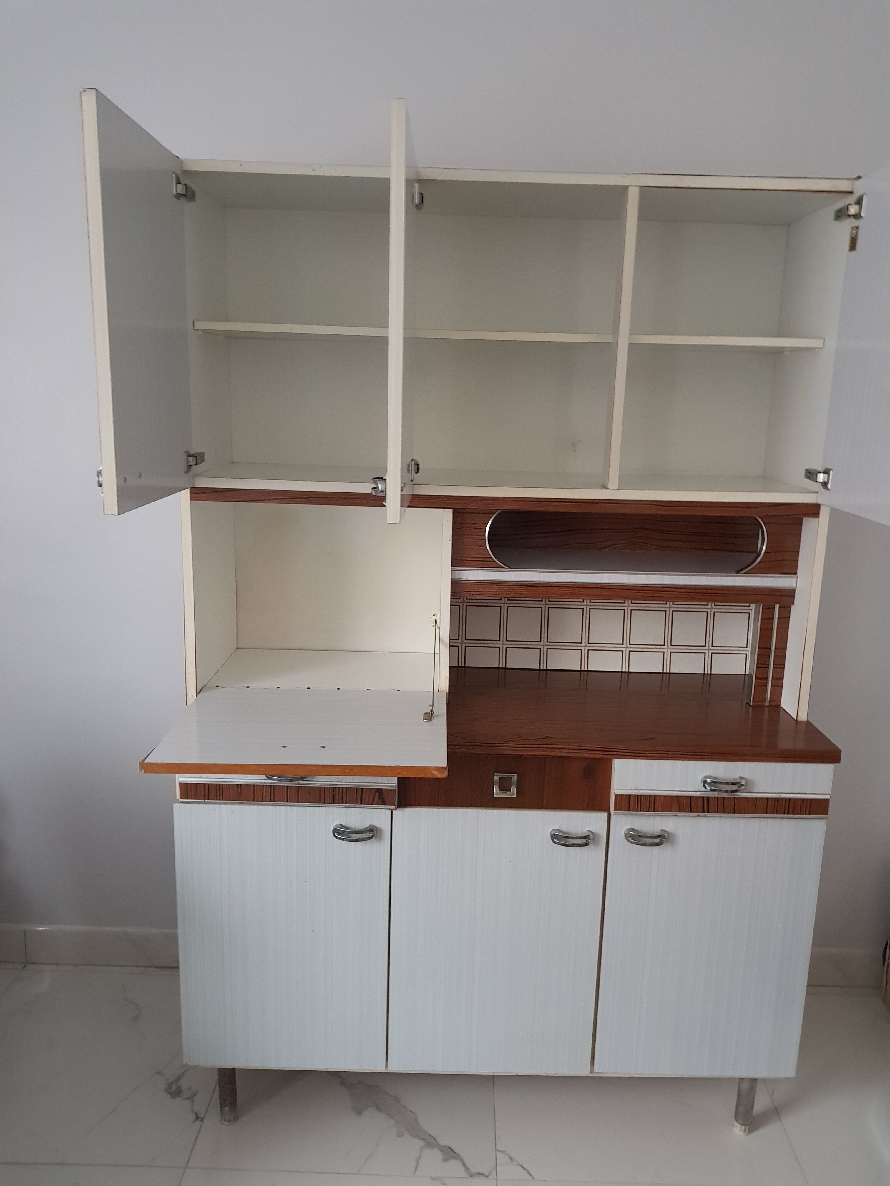 Buffet de cuisine en formica avec bar integré | Selency