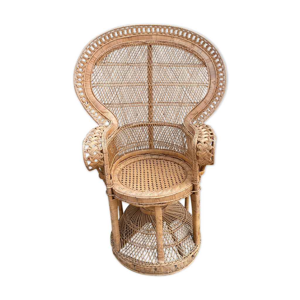 Fauteuil Emmanuelle en rotin 1970 | Selency
