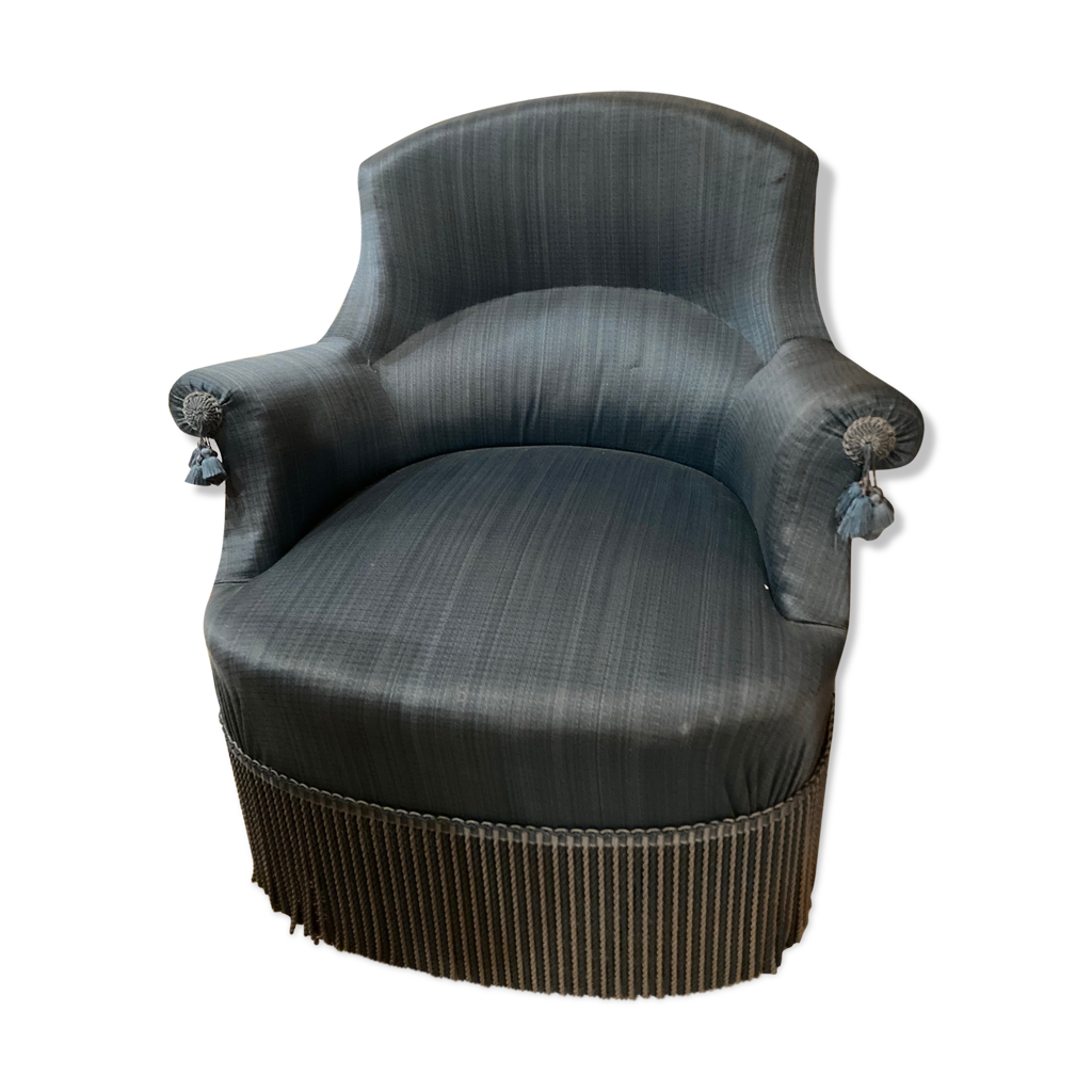 Fauteuil crapaud bleu | Selency