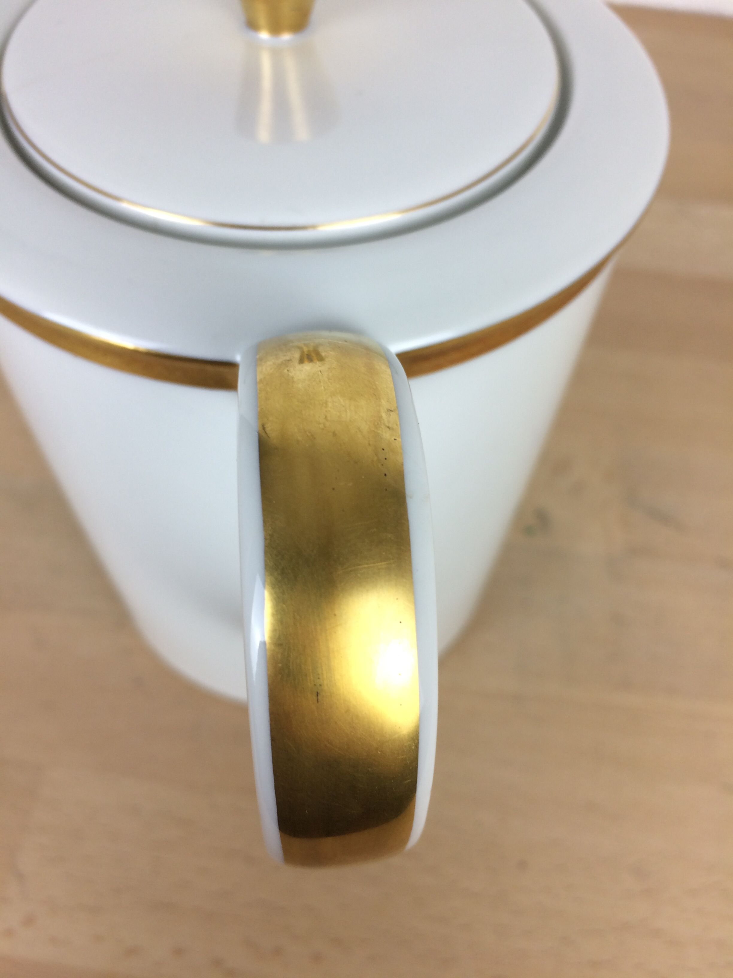 Service à thé porcelaine A. Vignaud Limoges et cuillers moka Christofle ...