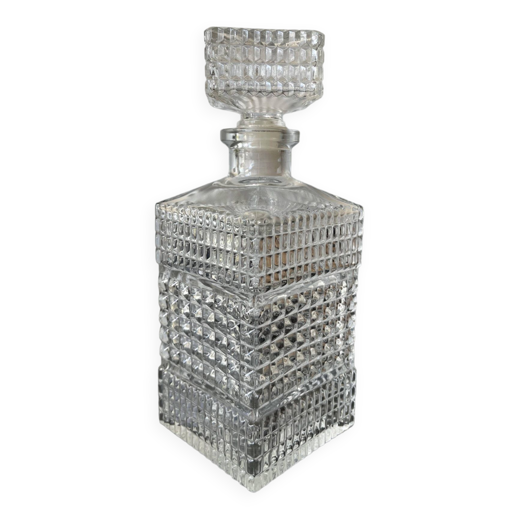 Carafe à whisky spiritueux en verre vintage | Selency