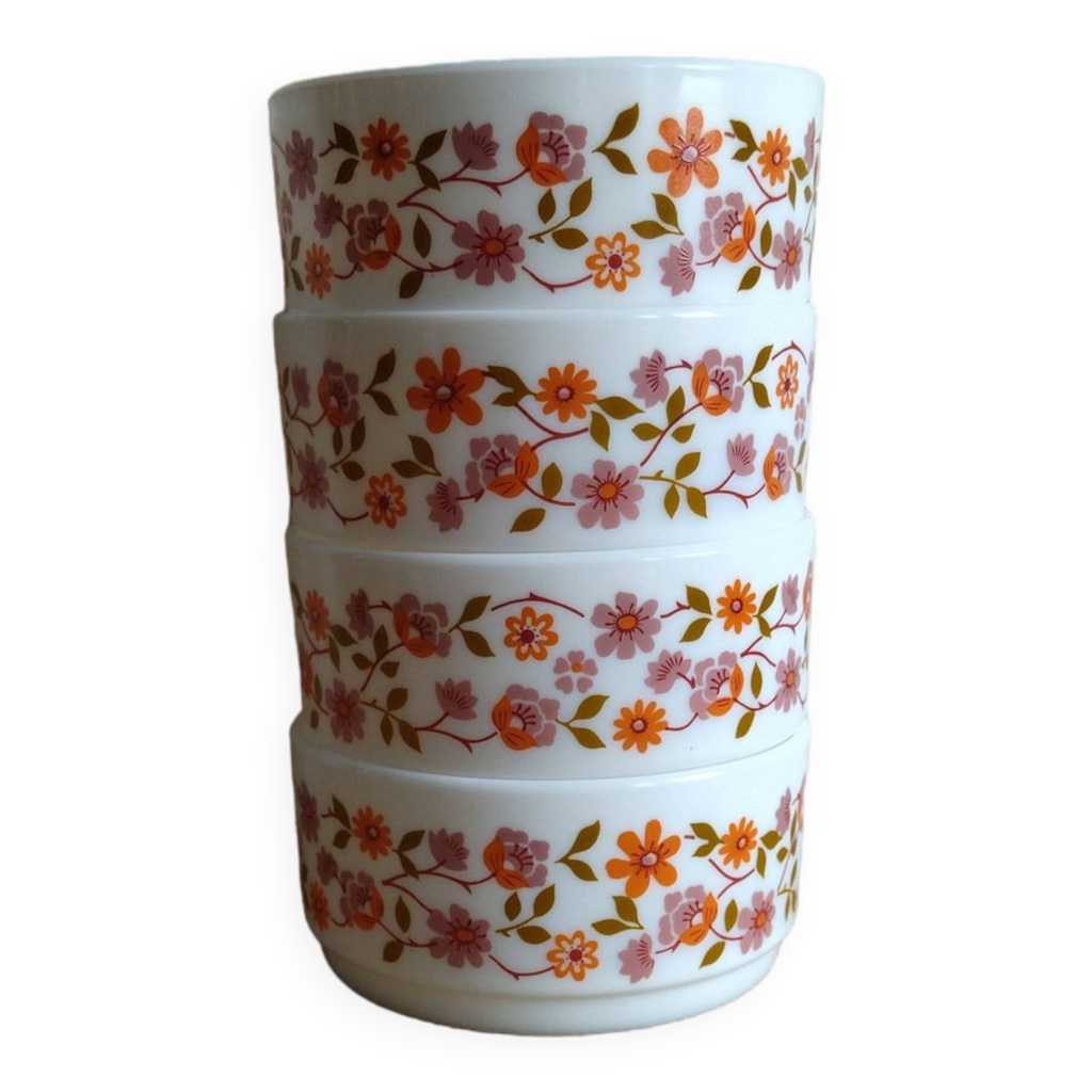 Lot de 4 ramequins arcopal Scania années 70 vintage | Selency