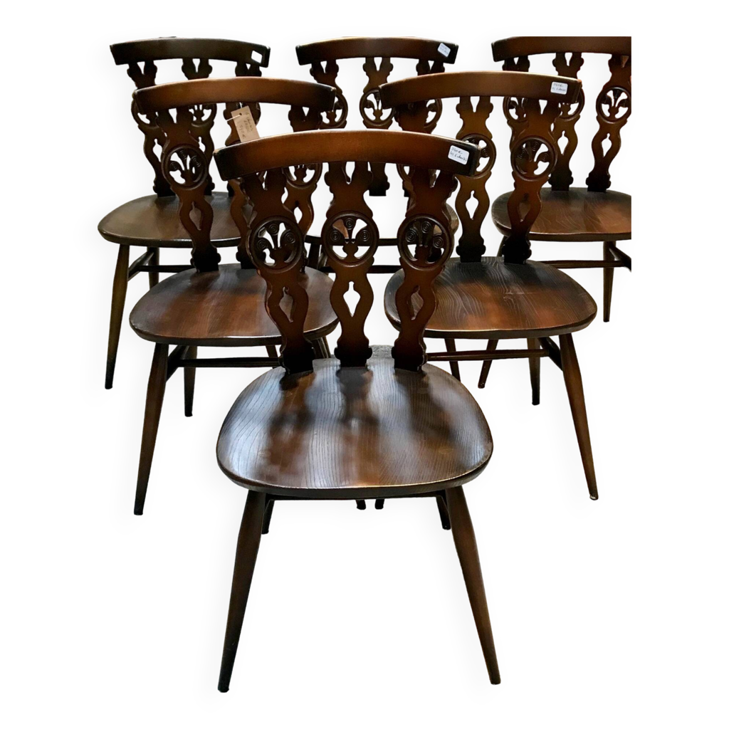 Chaises vintage Ercol en orme années 60 | Selency