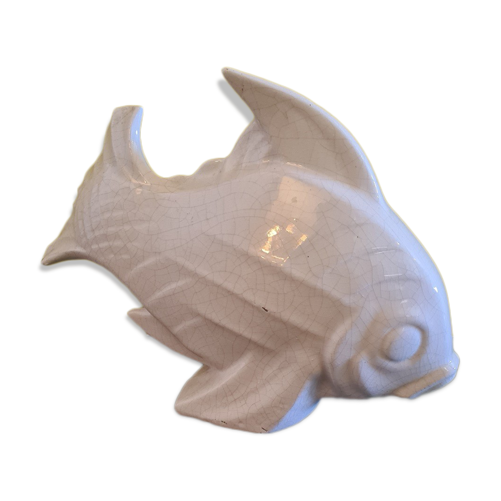 Poisson en céramique par Le Jan Saint-Clément des années 1920 1930 ...
