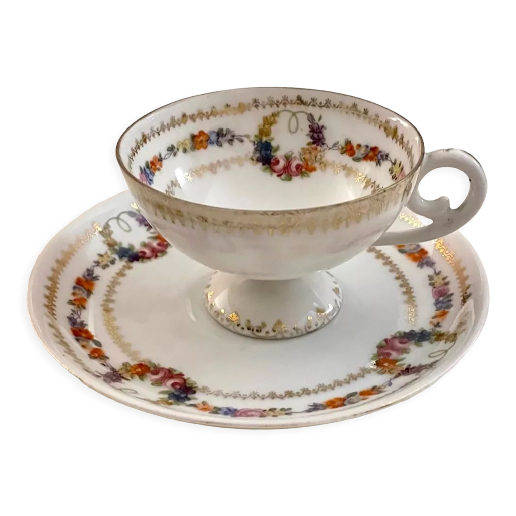 Tasse Et Sous Tasse Porcelaine Marquage Suhl Debut Xxème Selency