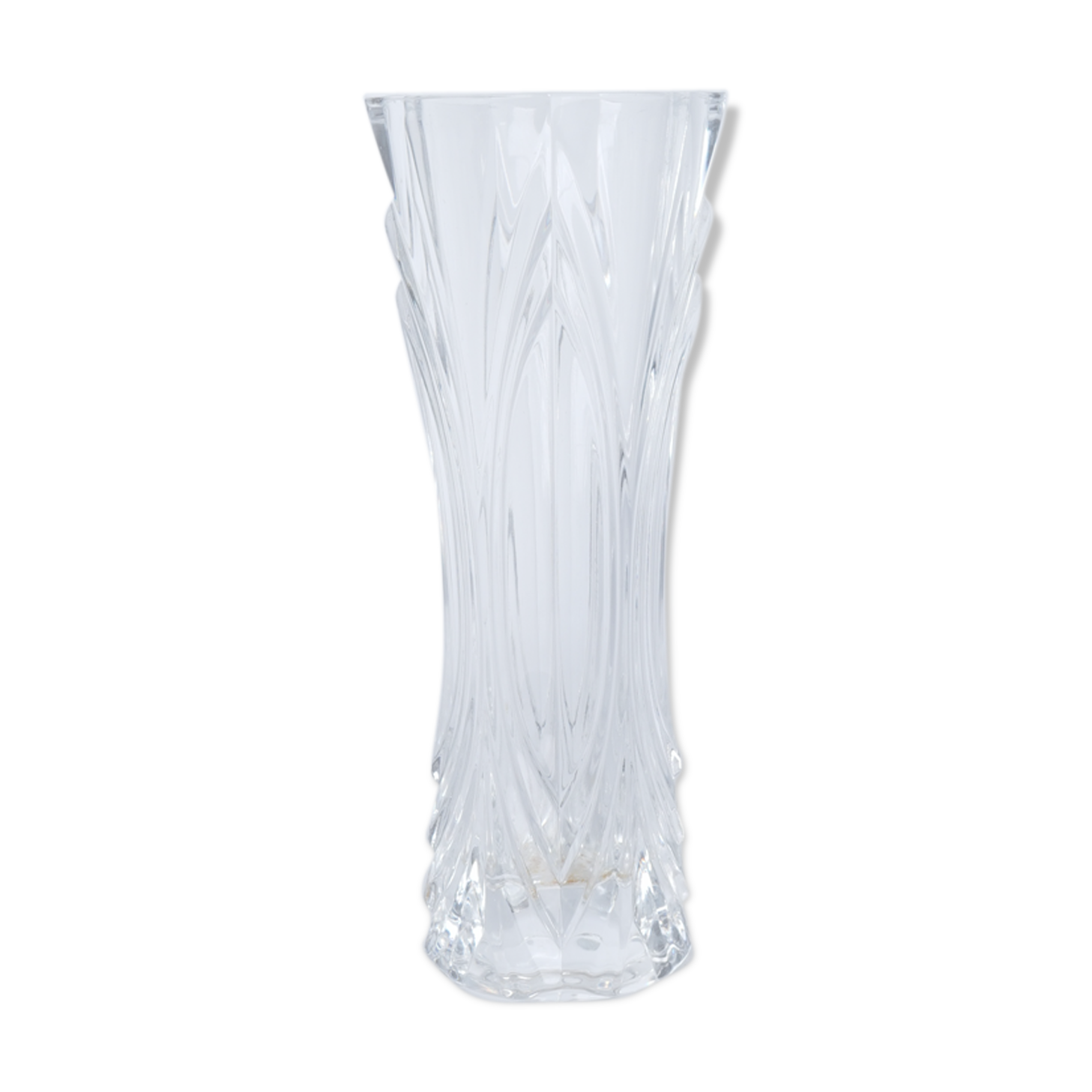 Soliflore en verre transparent style art deco | Selency