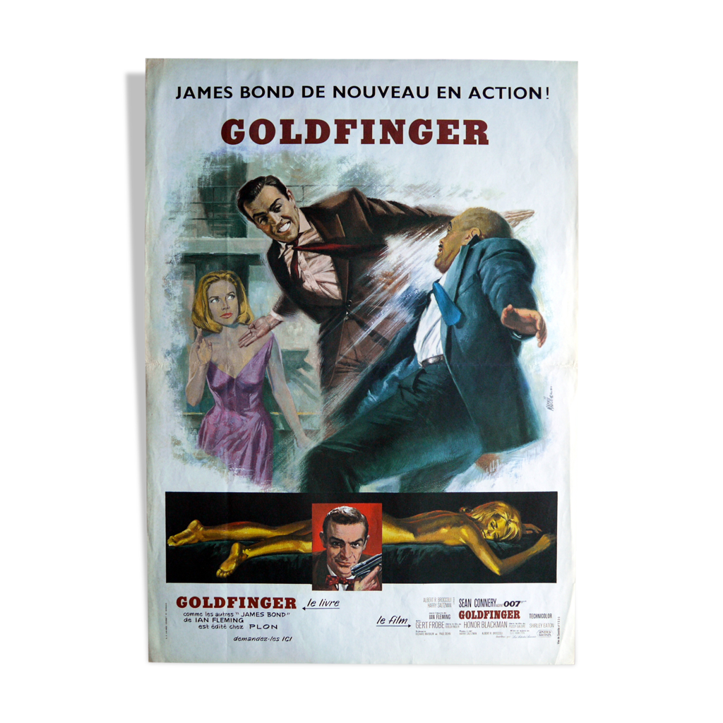 Affiche cinéma originale "Goldfinger", James Bond 007 | Selency