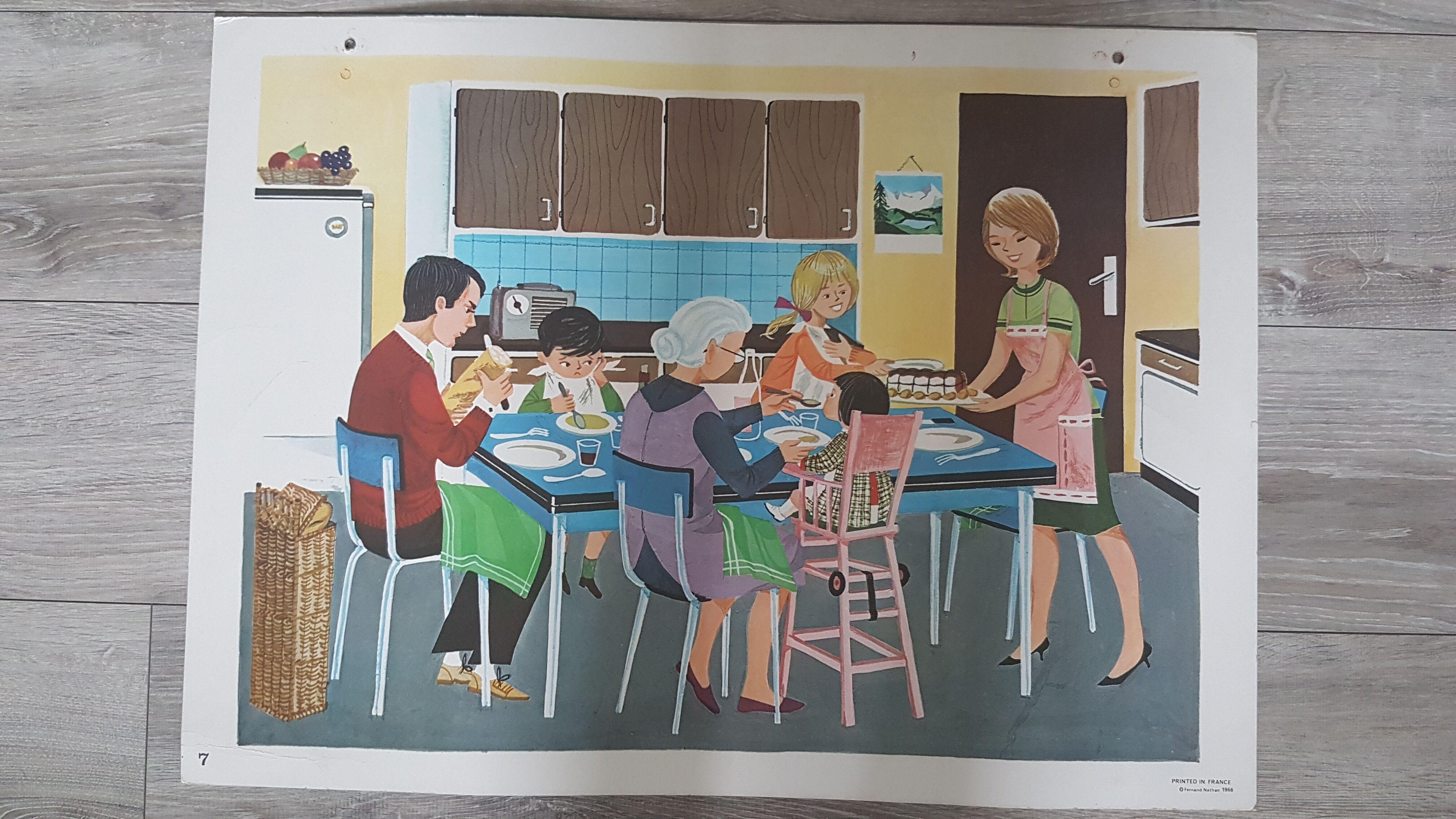 Affiches scolaires - scènes de vie - Fernand Nathan 1966 | Selency