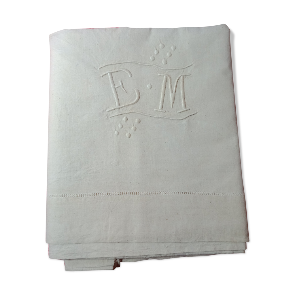 Drap ancien brodé | Selency