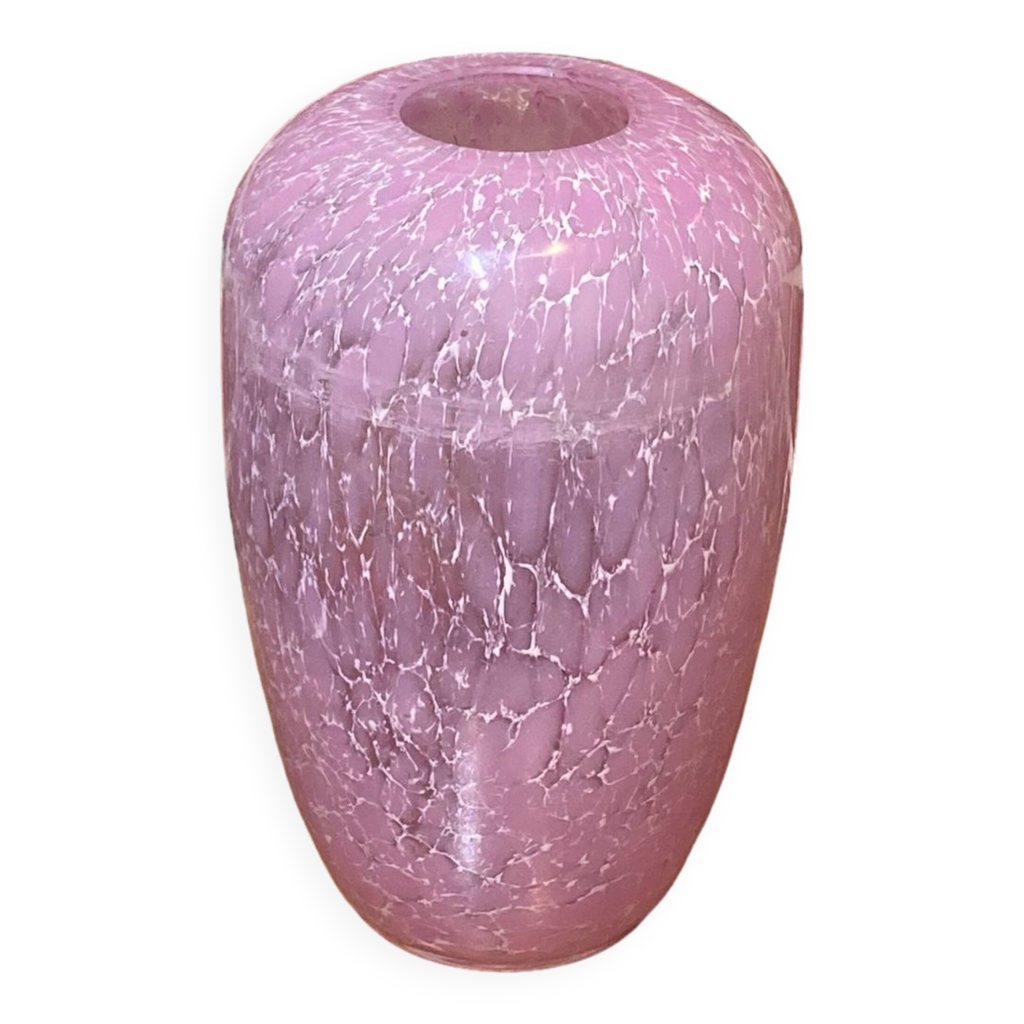 Vase en pâte de verre rose | Selency