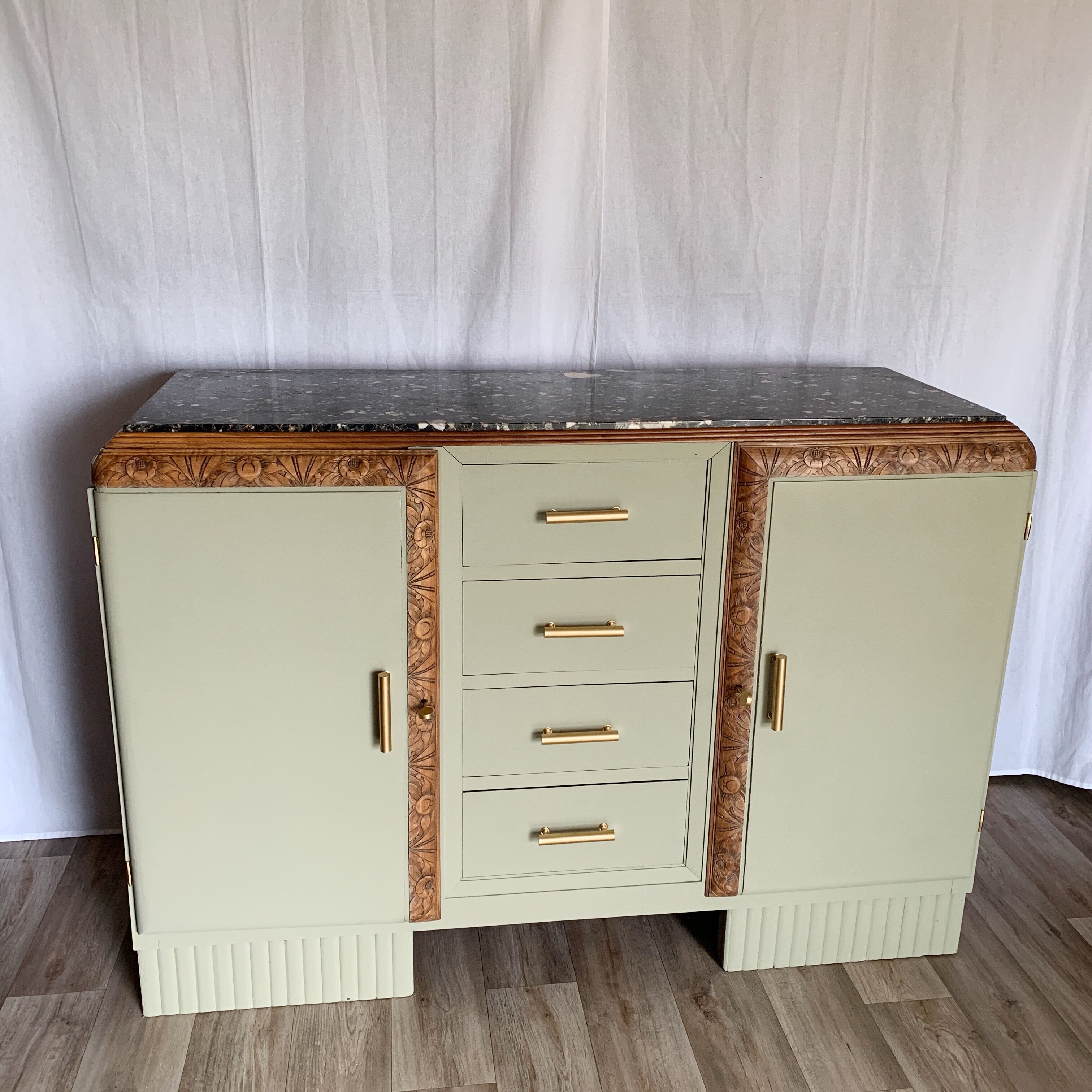 Buffet art déco kaki | Selency