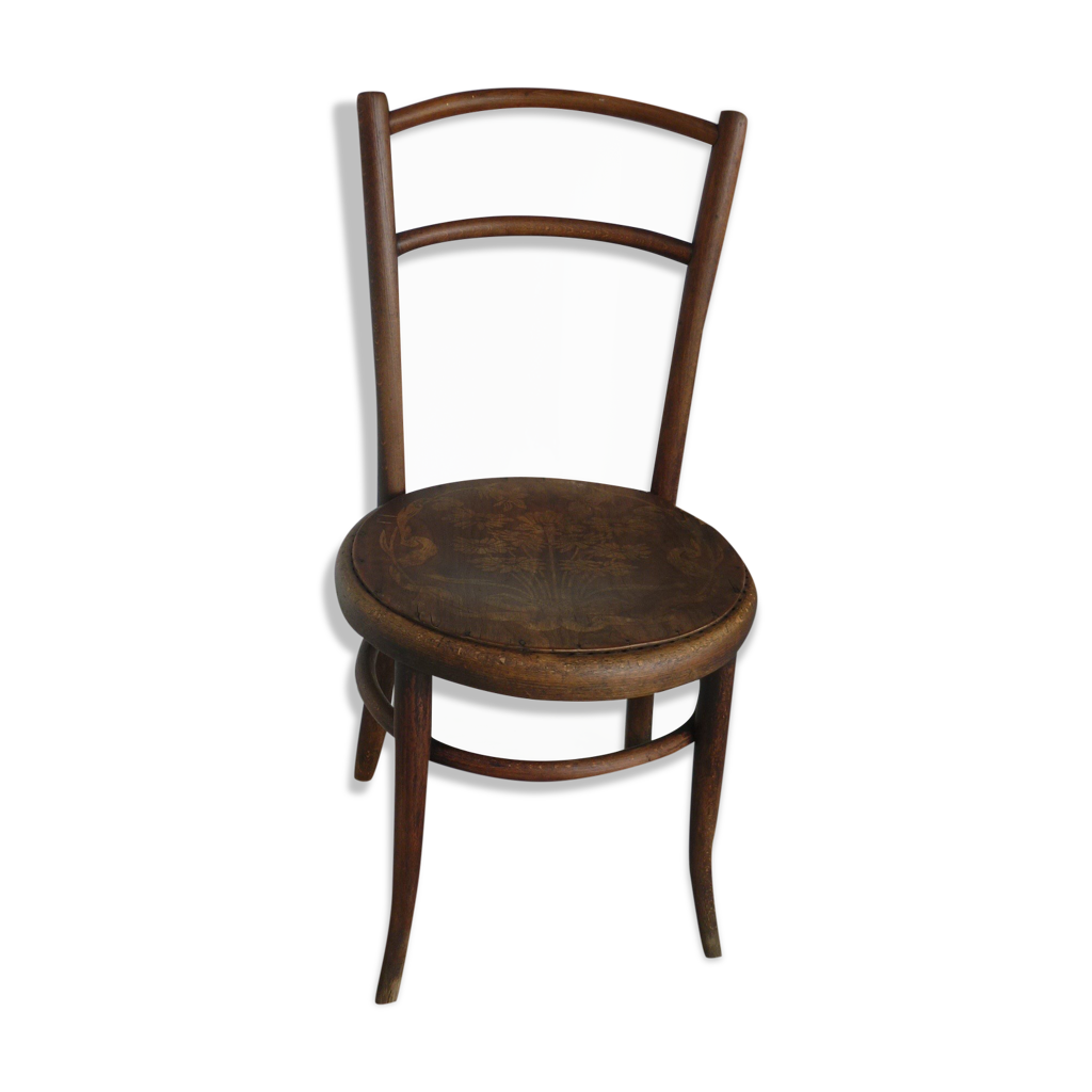 Chaise assise ronde sérigraphiée Fischel | Selency