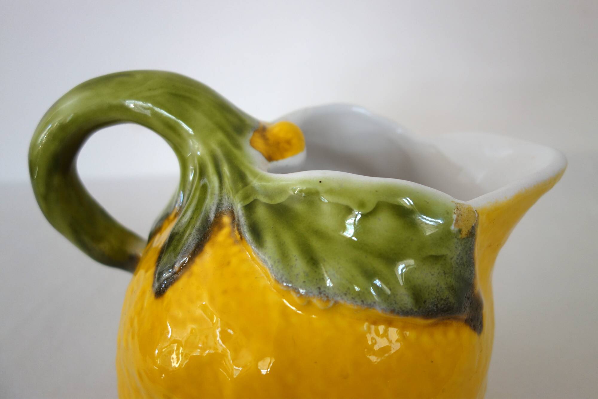 Pichet barbotine forme citron vintage | Selency