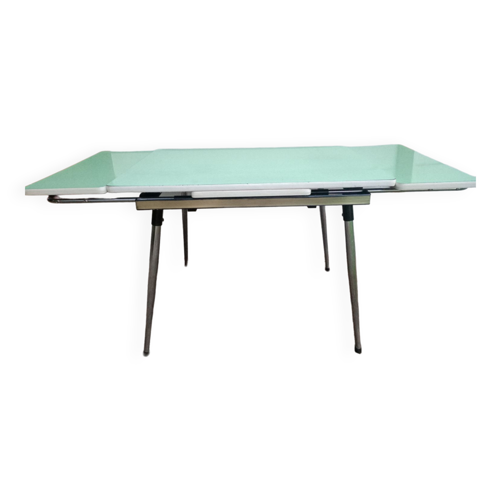 Green formica table