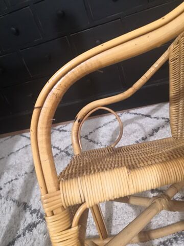 Rocking chair pour enfant en rotin | Selency