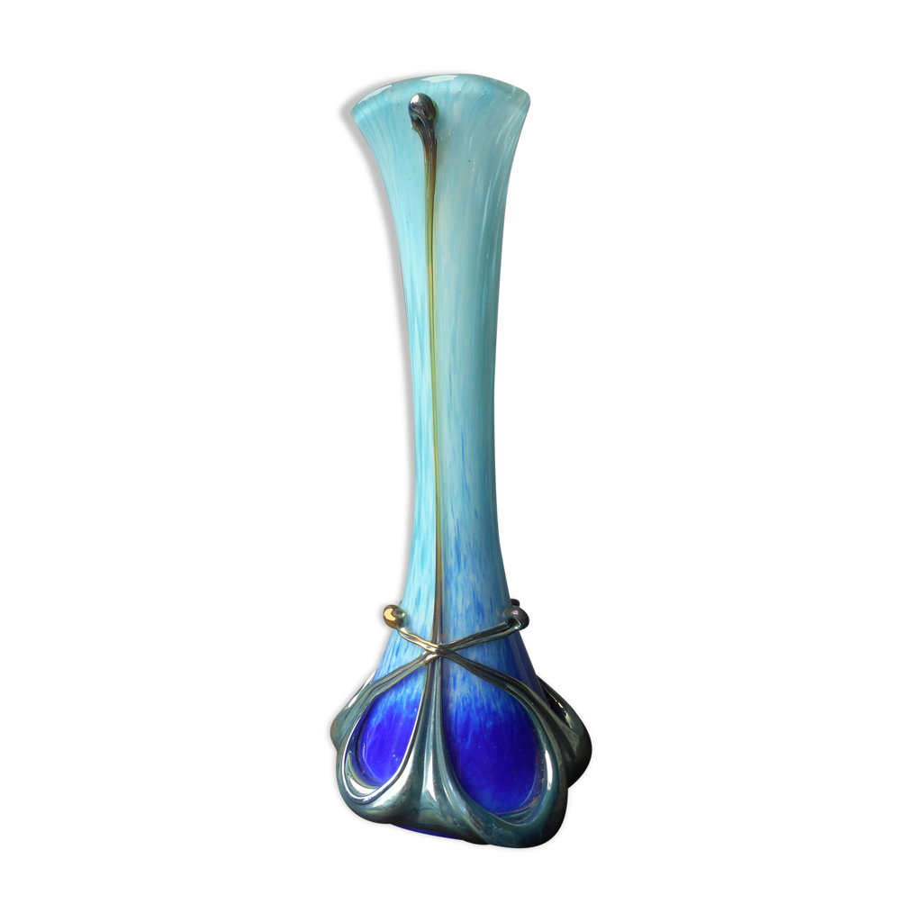 Vase signé jean michel operto de biot style art nouveau | Selency