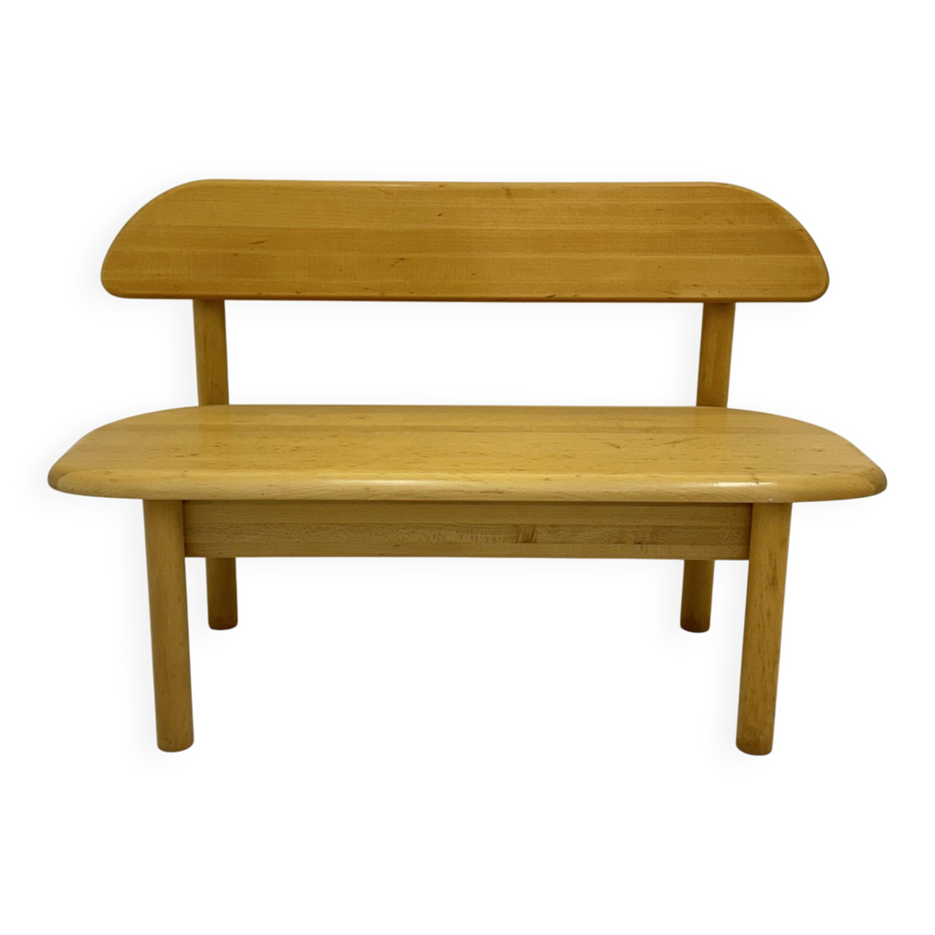 Banc danois vintage Ansager mobler en bois massif, 1970 | Selency