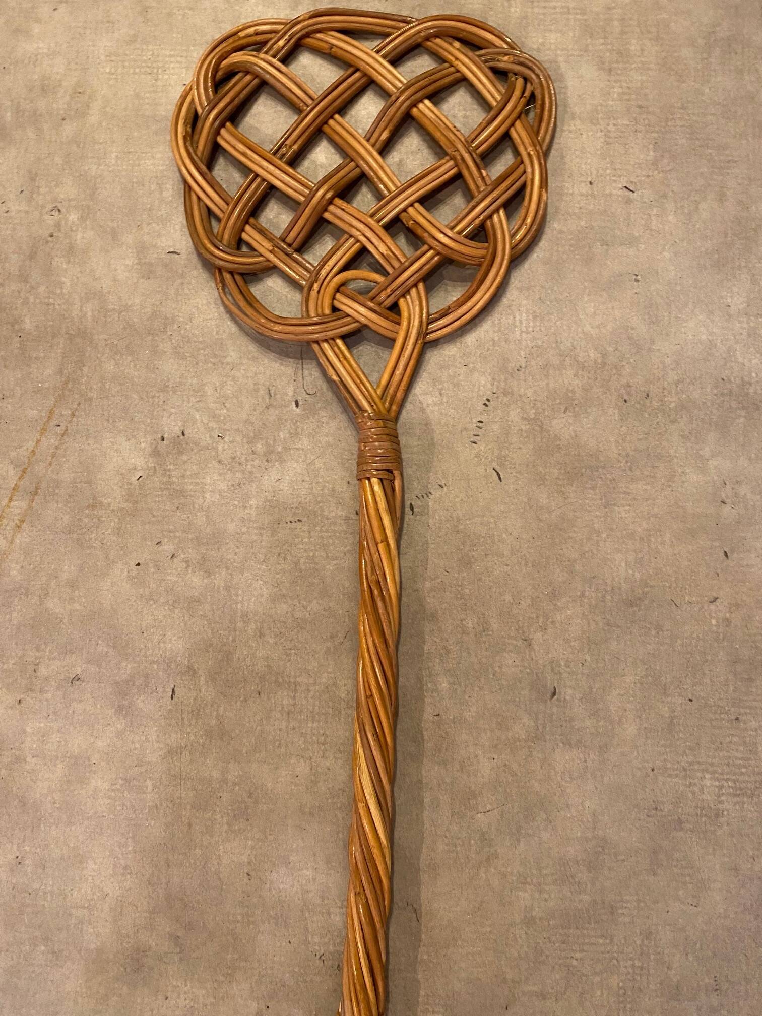 Tape tapis en osier tresse annees 60/70 | Selency