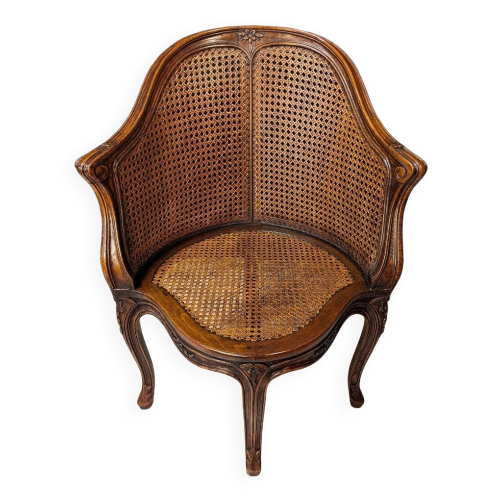 Fauteuil De Bureau Canné Style Louis XV Couillard | Selency