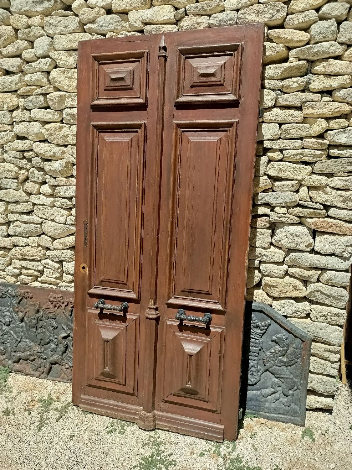Porte d'entrée ancienne simple vantail 109x228 | Selency