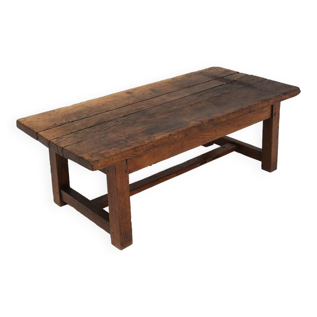 Table basse rustique en bois 1890 | Selency