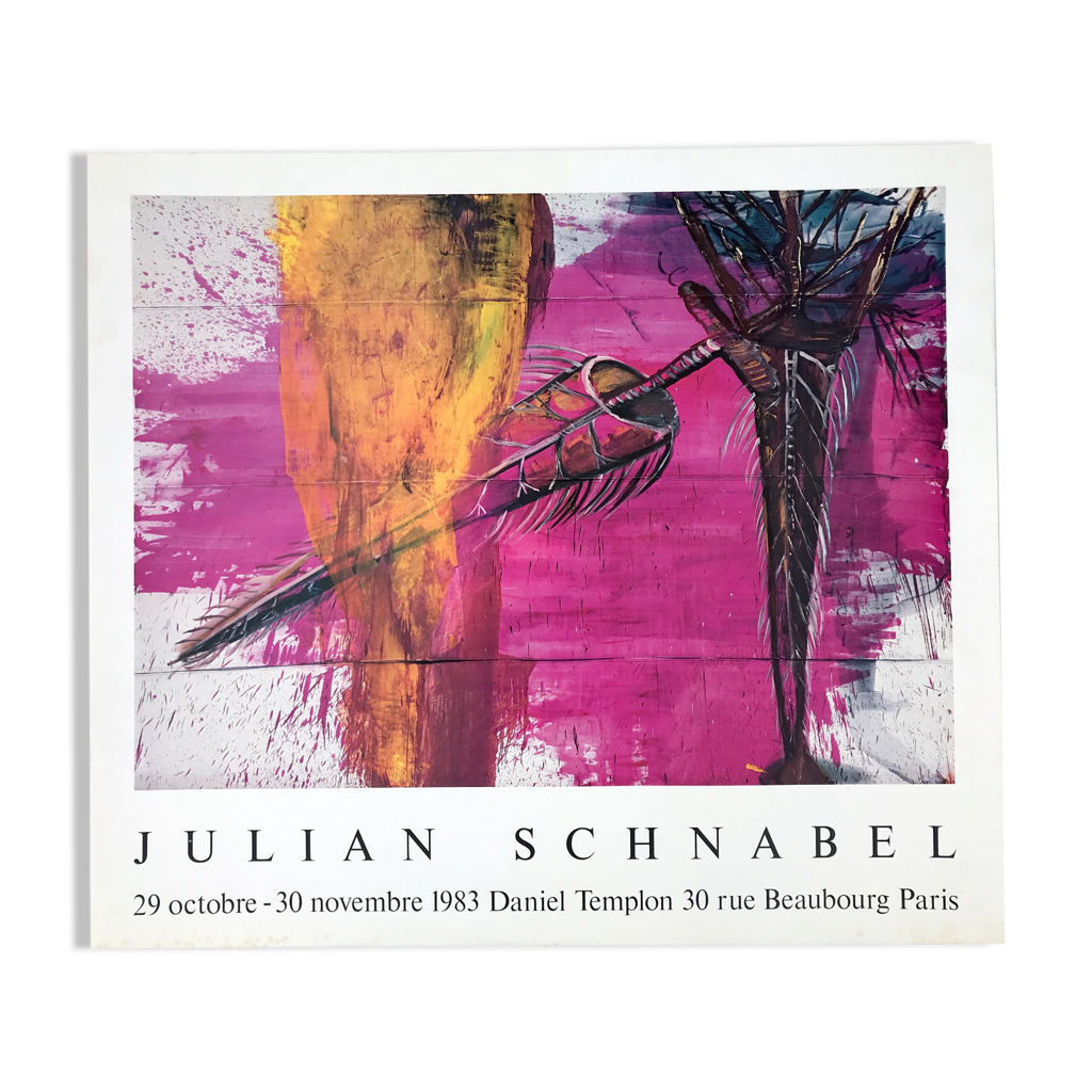 Affiche d'exposition de Julien Schnabel galerie daniel templon, 1983 | Selency