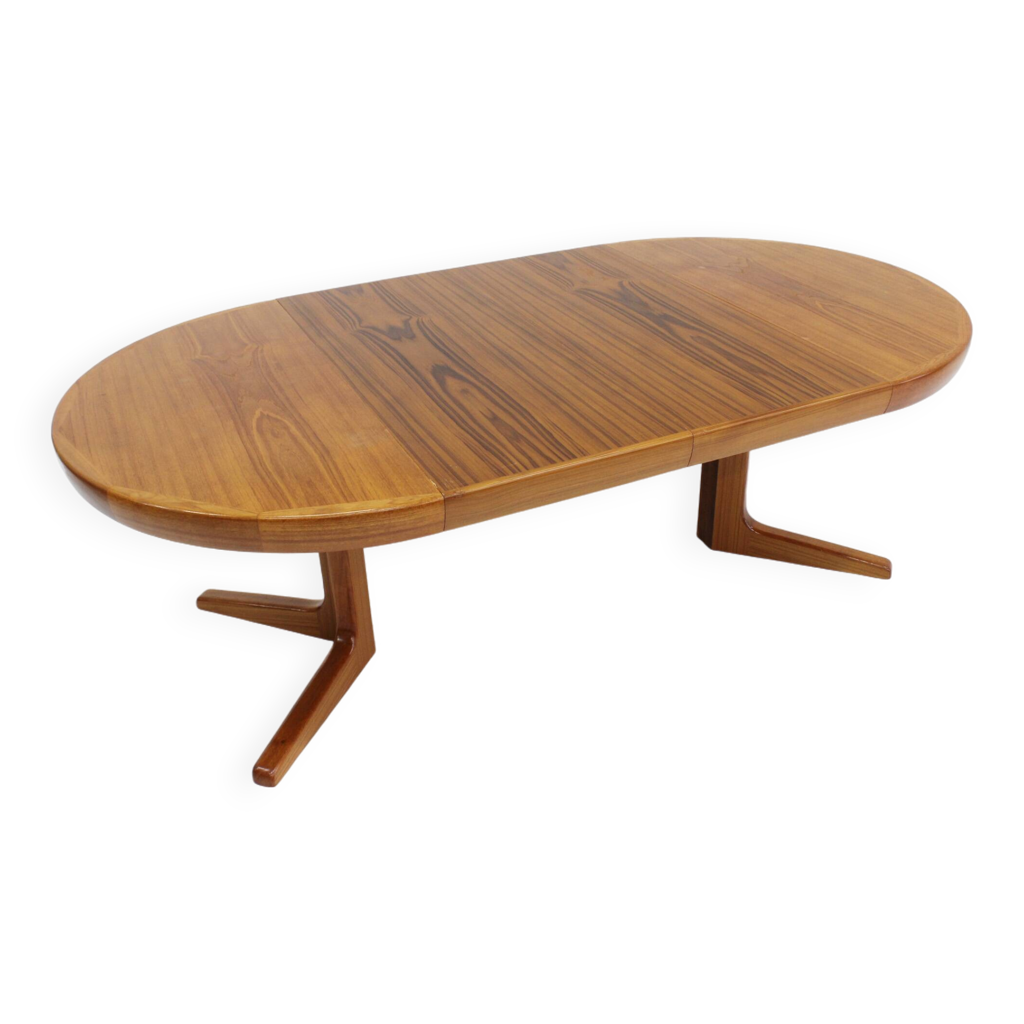 Table à manger ronde extensible vintage danoise des années 1960 | Selency