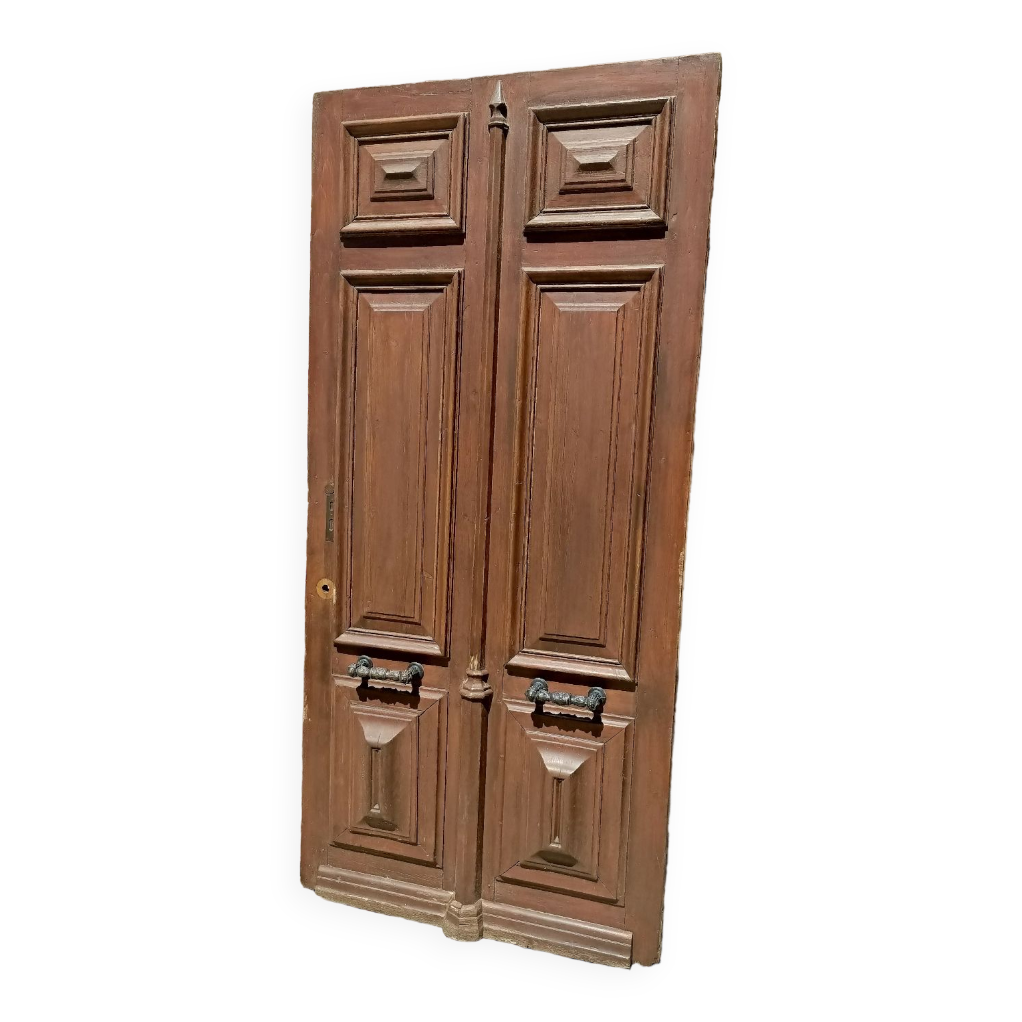 Porte d'entrée ancienne simple vantail 109x228 | Selency