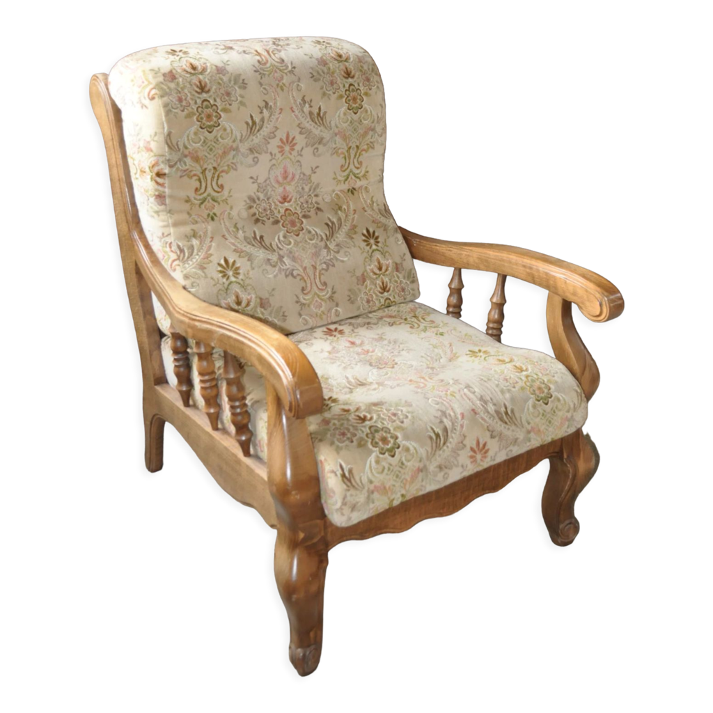 Fauteuil néo rustique années 80 | Selency