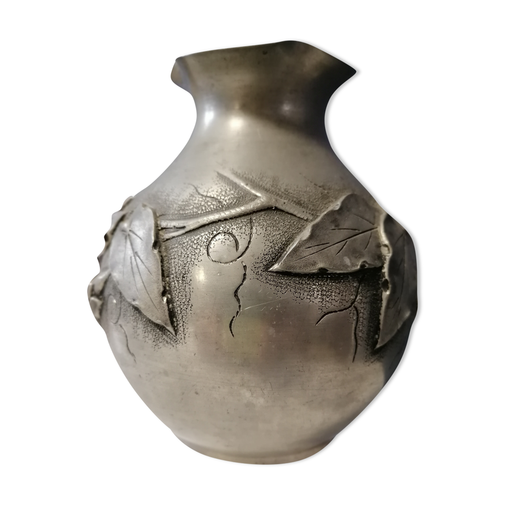 Vase en étain signé | Selency